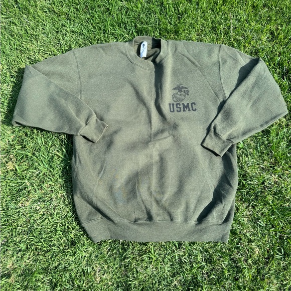 Sweaters | Tuff Ass Large Nice Green Vintage Large Usmc Sweater | Poshmark